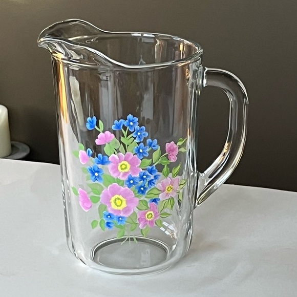 Libbey Crisa | Dining | Libbey Crisa Blown Glass Pitcher With Hand ...